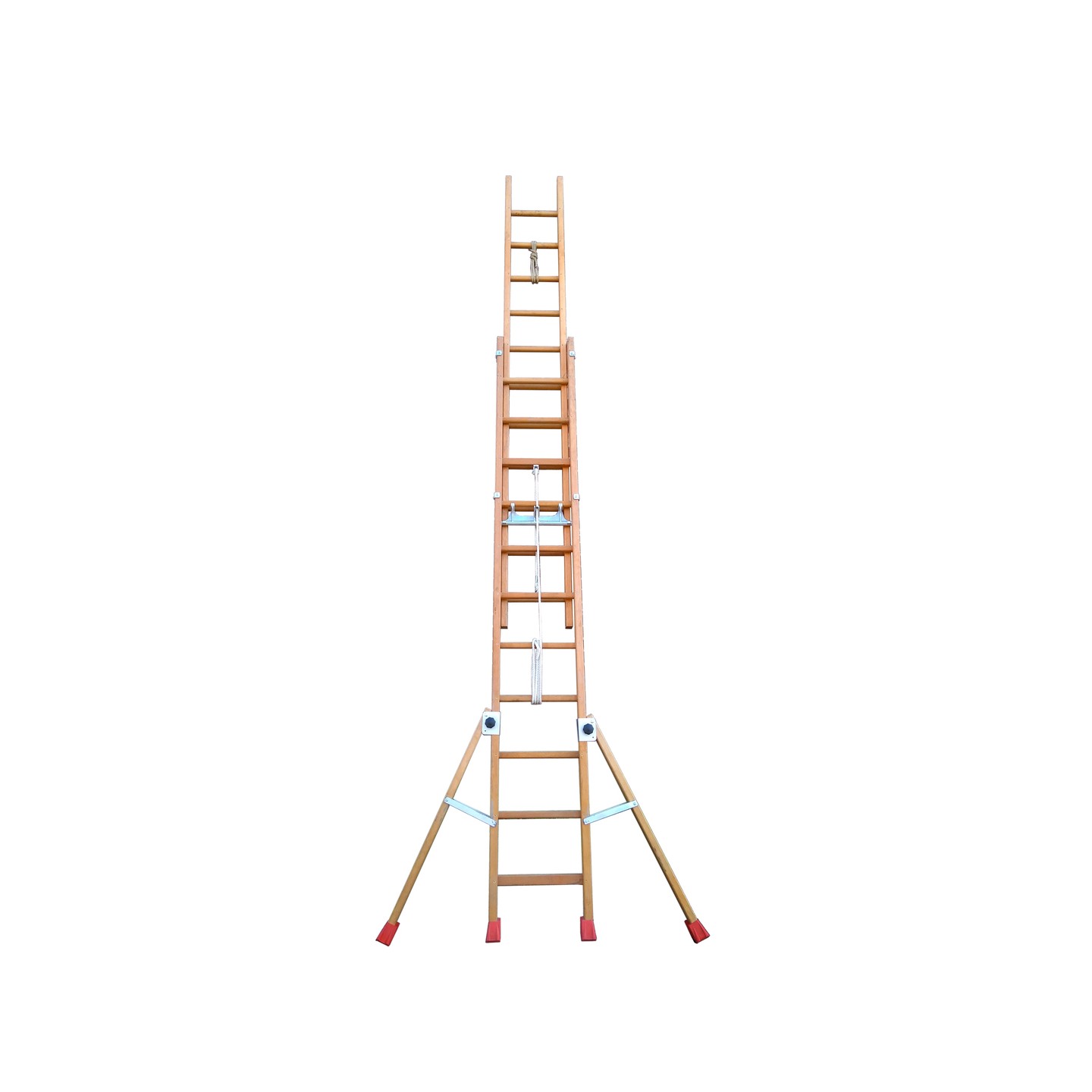 Echelle coulissante 2 plans à corde en bois | L'Echelle Européenne